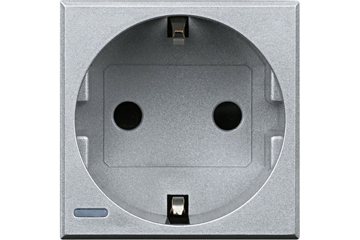 Розетка Legrand Axolute 2К+З, 10/16 А 250 В с боковыми заземляющими ...