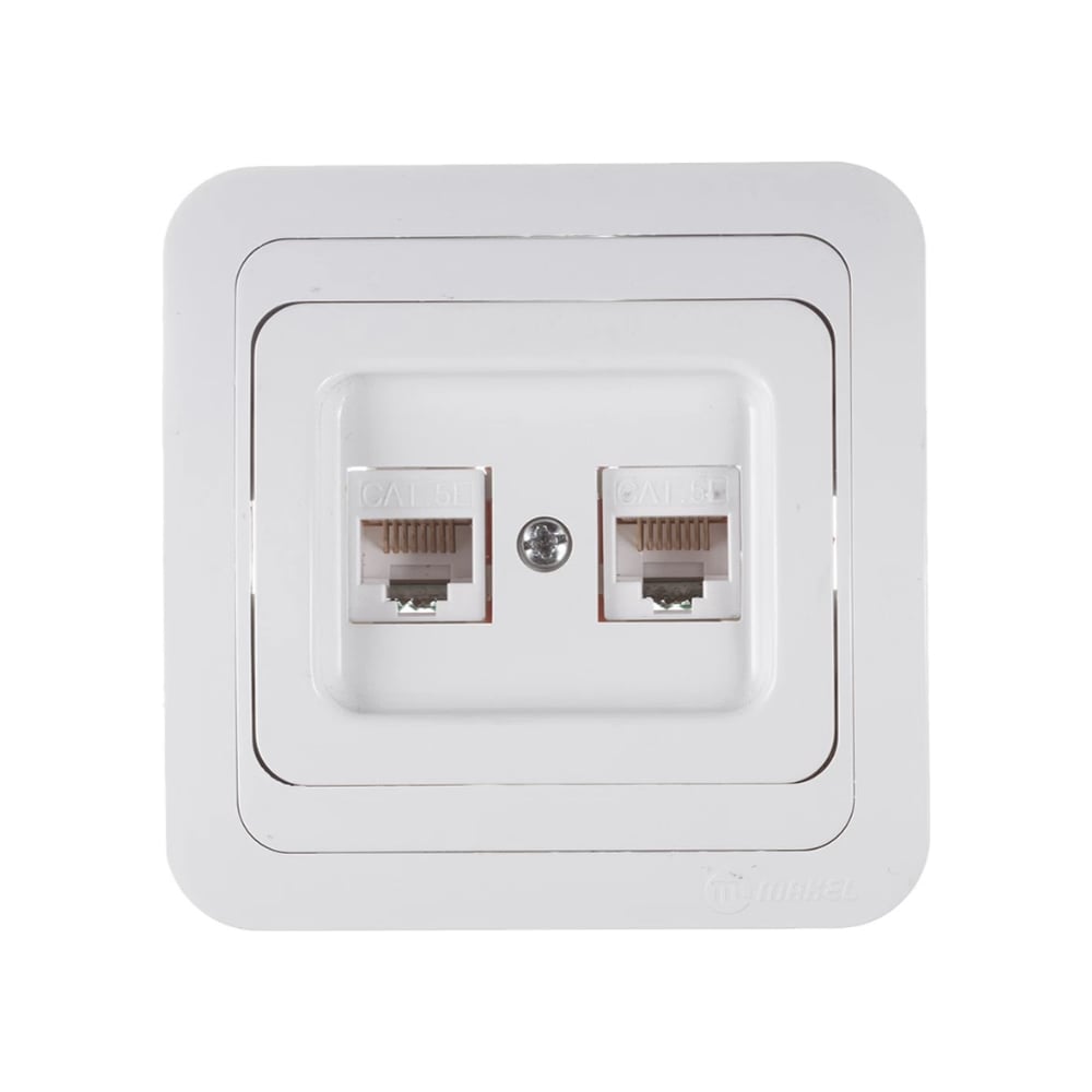 Розетка компьютерная MAKEL сат.5е MİMOZA белая, с белой вставкой 1 12036 - выгодная цена, отзывы ...