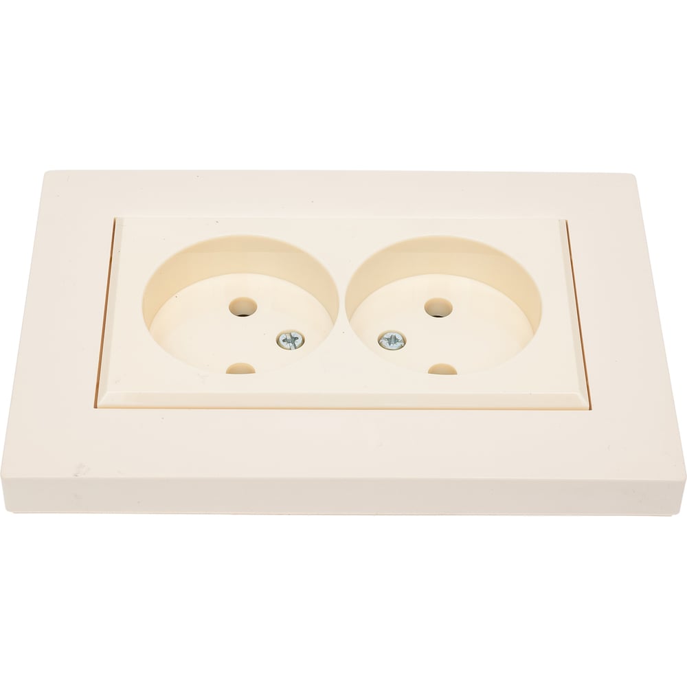 Розетка MAKEL 2-я без заземления СП KAREA RIZZ 16А IP20 крем. 88010017 - выгодная цена, отзывы ...