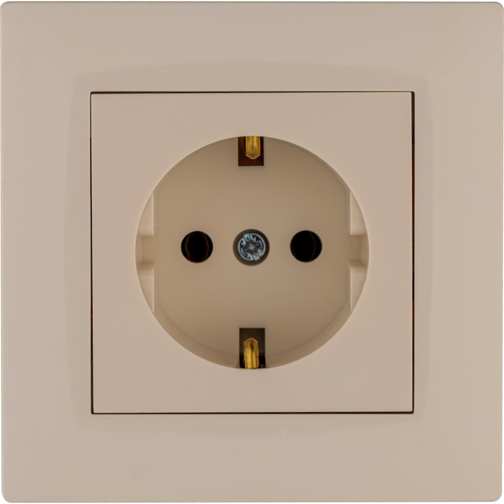 Розетка MAKEL с заземлением СП KAREA RIZZ 16А IP20 крем. 88010028 - выгодная цена, отзывы ...
