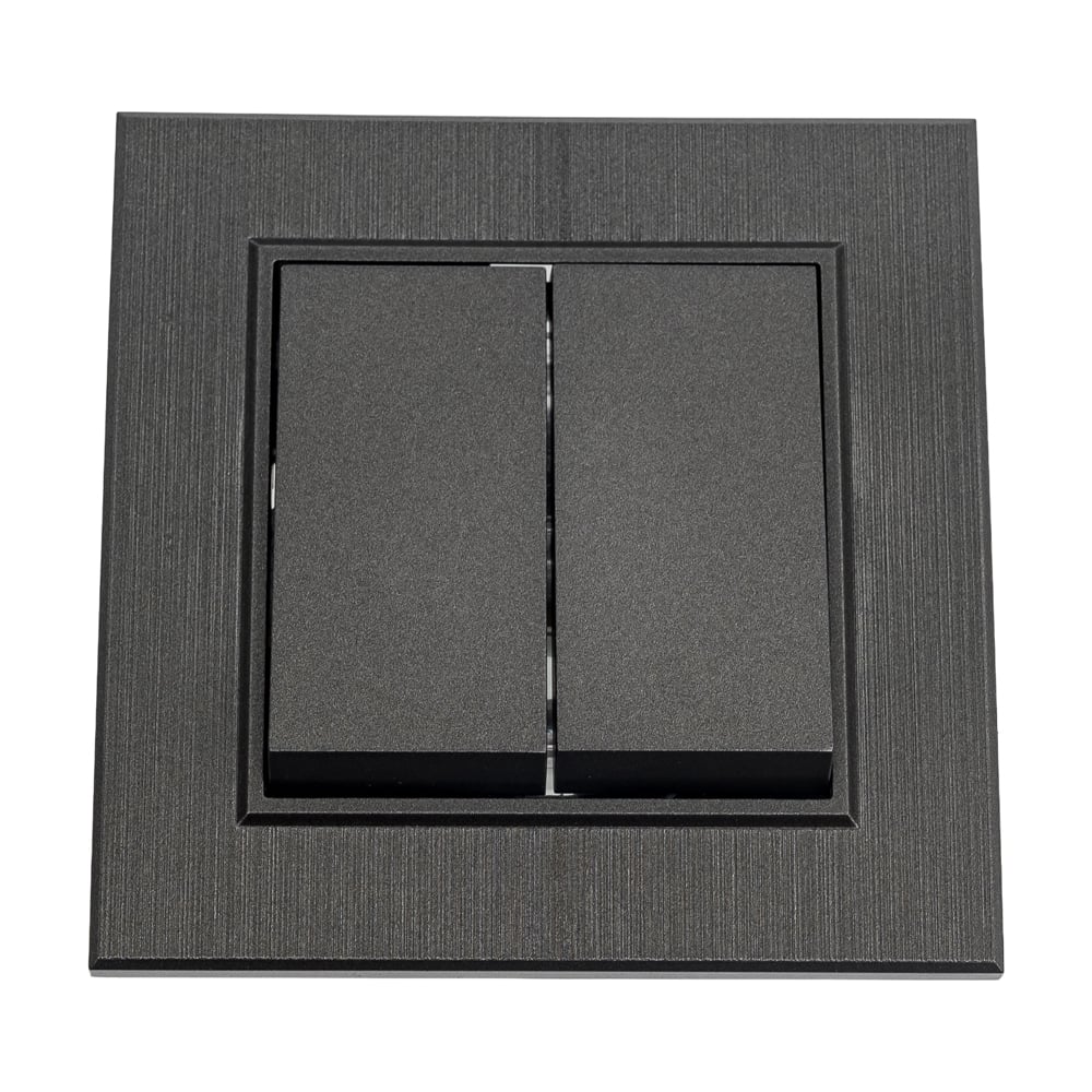 Выключатель MAKEL 2-клавишный СП KAREA LINE STAR 10А IP20 дым. металлик. 86050003 - выгодная ...