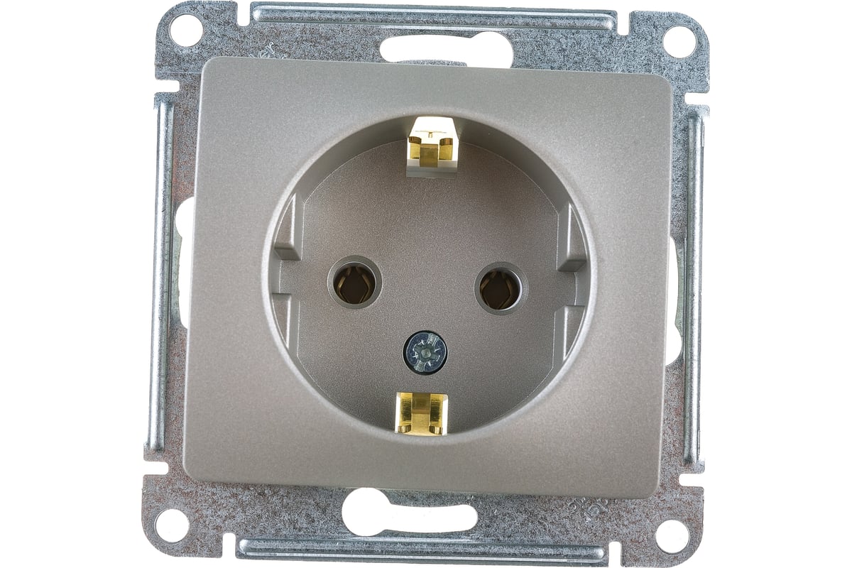 1-местный механизм розетки Systeme Electric скрытой проводки Glossa 16А ...