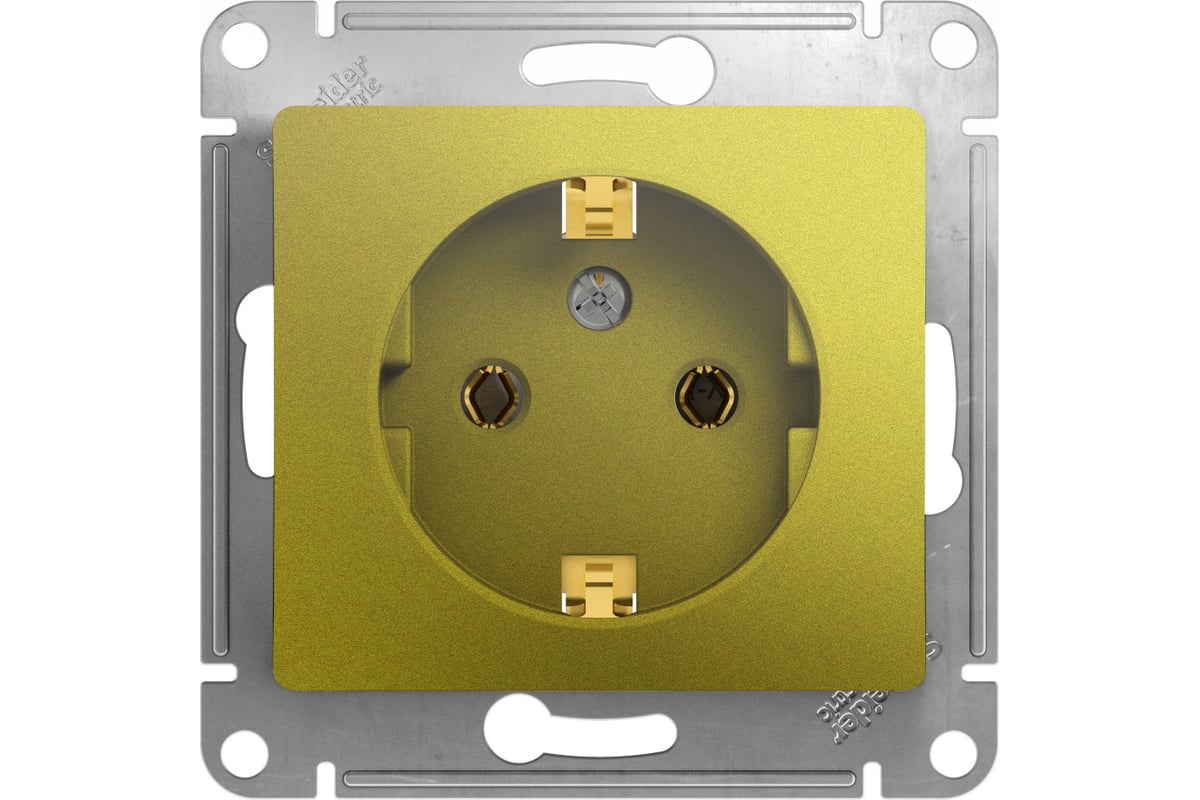 1-местный механизм розетки Systeme Electric скрытой проводки Glossa 16А ...