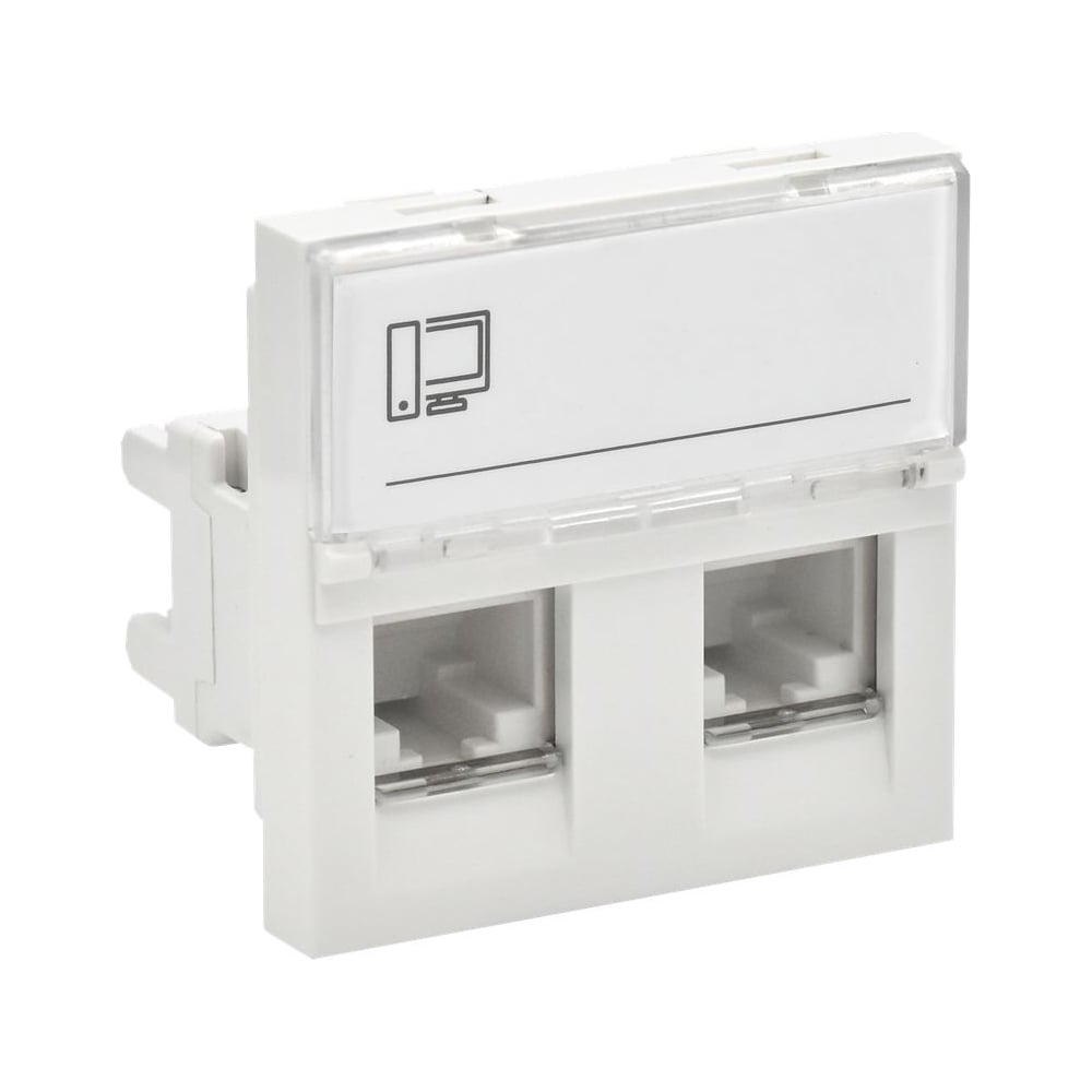 Розетка IEK PRIMER РКИ-22-00-П-5 RJ45 кат.5E (2м/2вх) бел. PR-KK40D-RI-0-2-2C5EU-K01 - выгодная ...