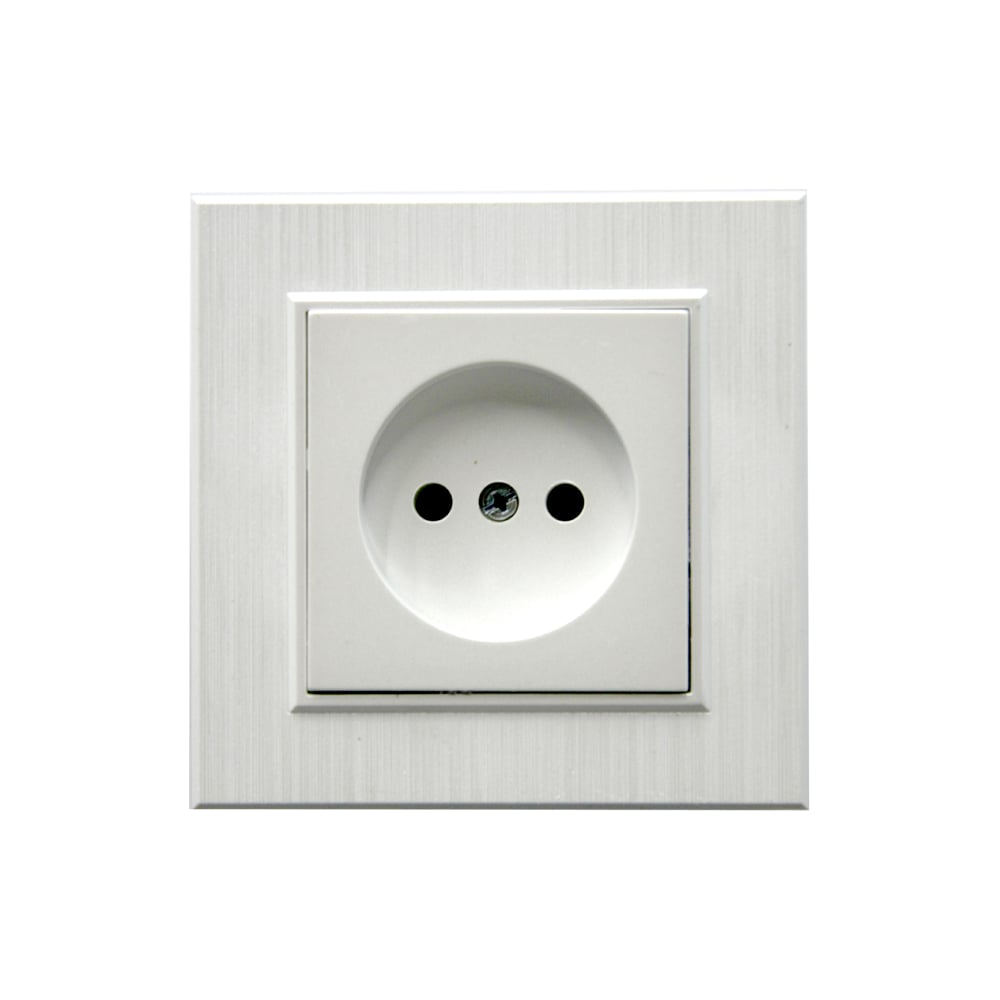 Розетка без заземления MAKEL СП KAREA LINE STAR 16А, IP20, жемчужный 86100022 - выгодная цена ...