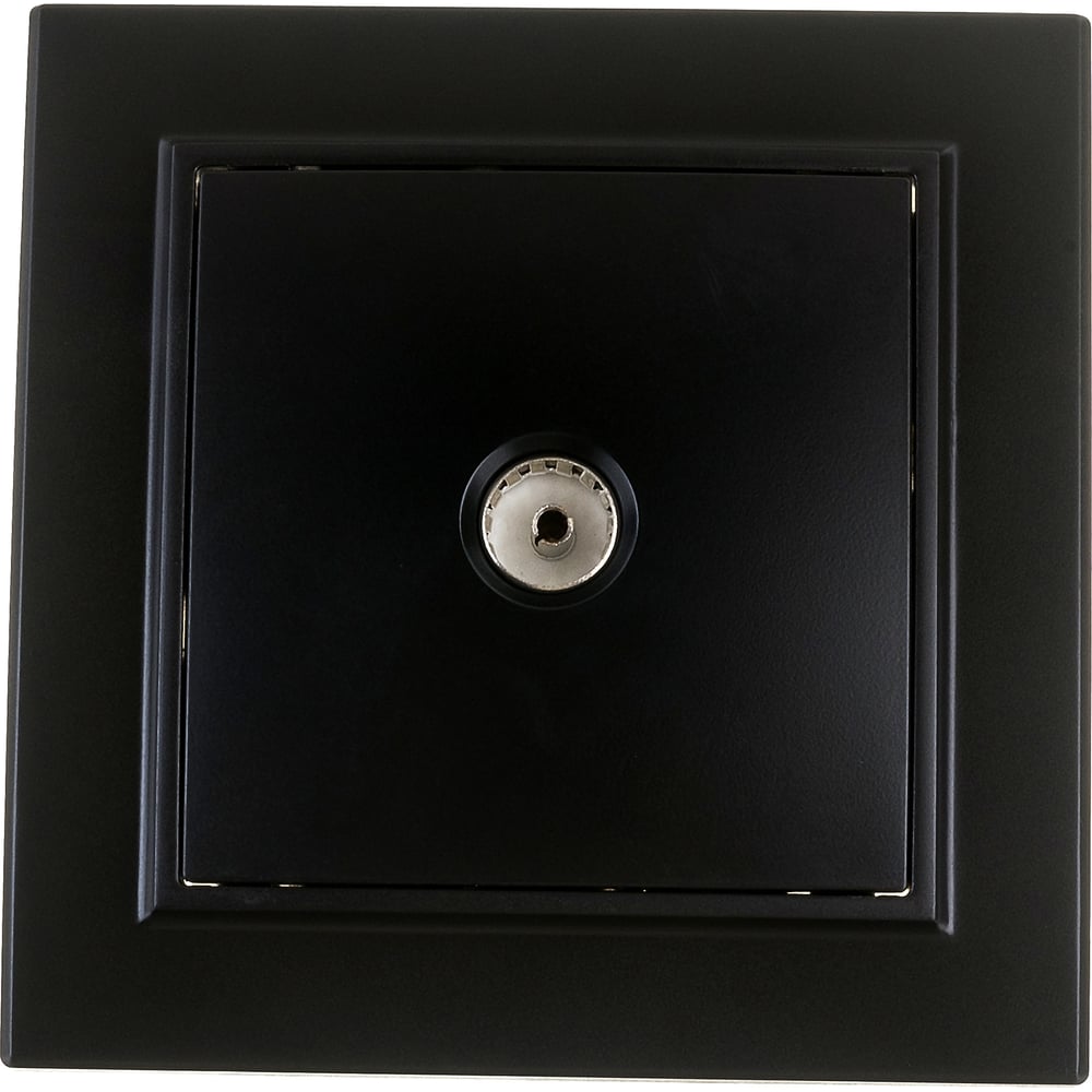 1-местная телевизионная розетка STEKKER PST10-9008-03, 75 Ом, 5-862МГц, серия Эрна, черный 39476 ...