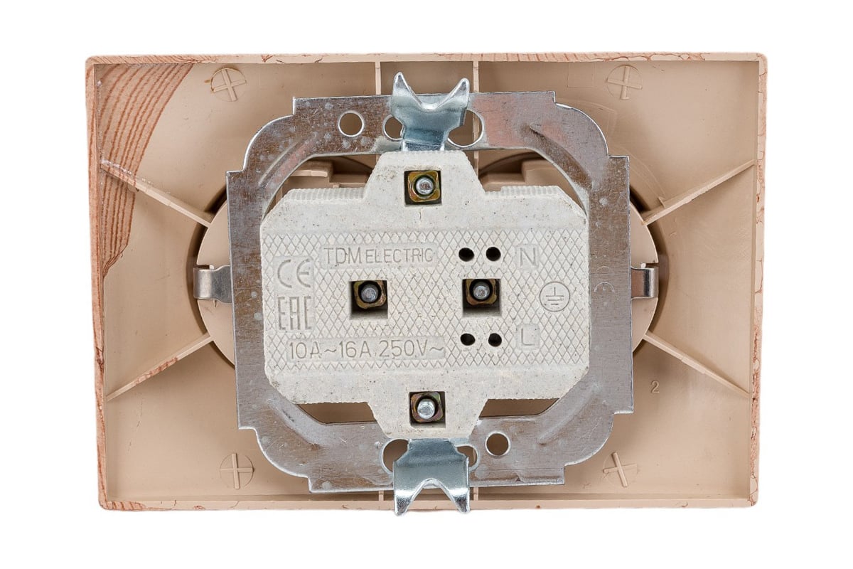 Розетка TDM ELECTRIC двойная 2П+З 16А 250В "ЭКО" сосна "Таймыр" SQ1814 ...
