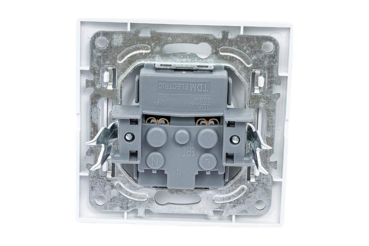 Розетка TDM ELECTRIC 2П 10А 250В белая "Таймыр" пром. упак., бакелит ...