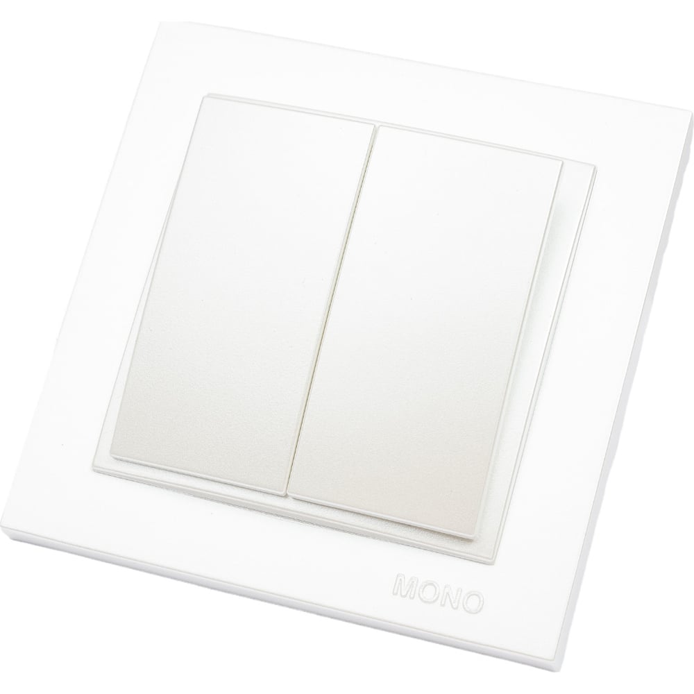 Двухклавишный выключатель Mono Electric DESPINA жемчуг 102-252525-102 ...