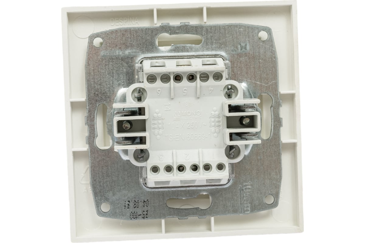 Одноклавишный выключатель Mono Electric DESPINA жемчуг 102-252525-100 ...