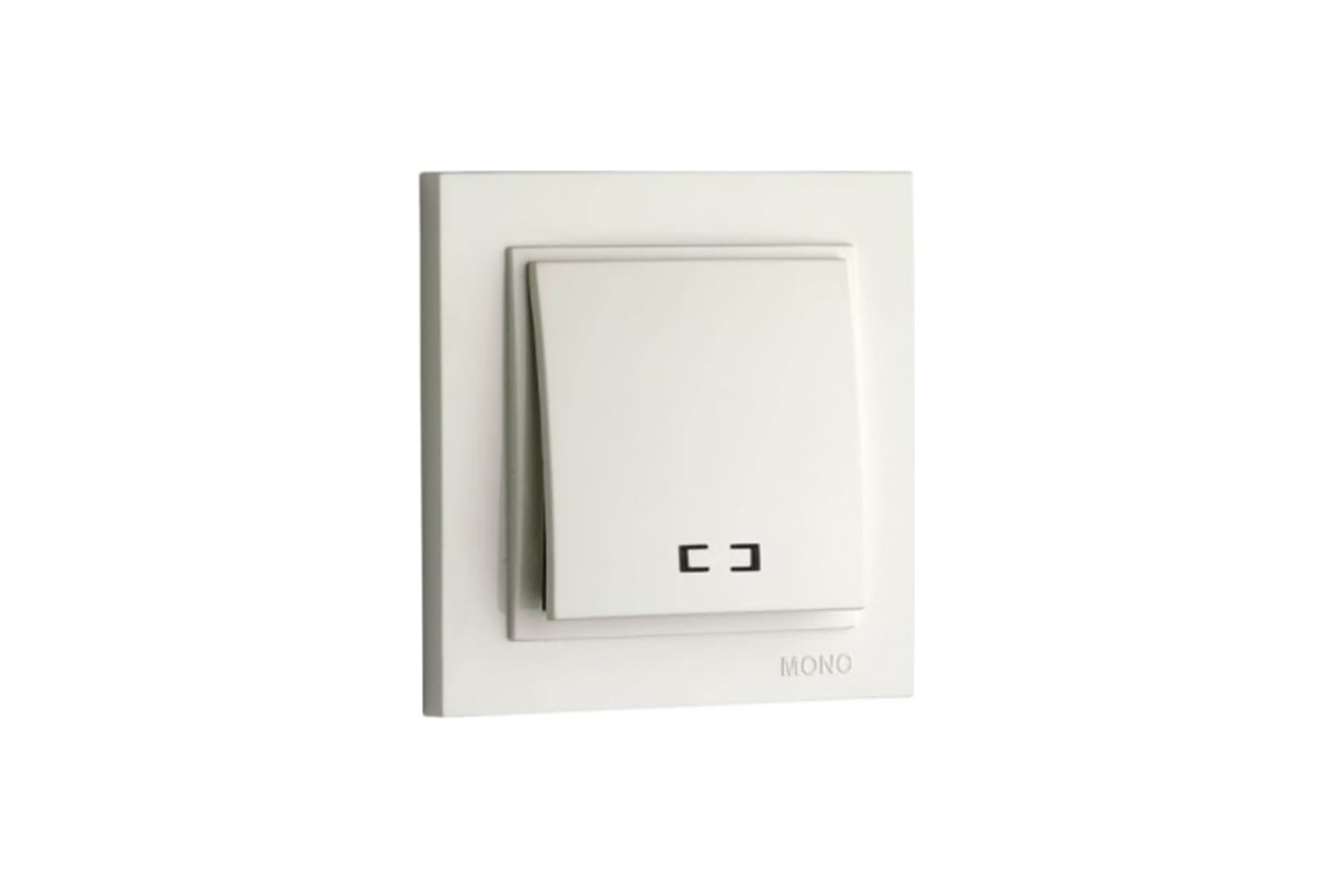 Одноклавишный выключатель с подсветкой Mono Electric DESPINA жемчуг 102 ...