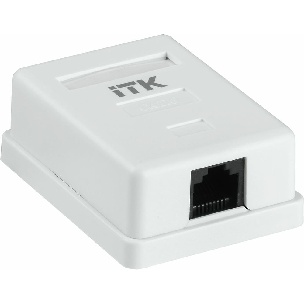 Настенная информационная розетка IEK ITK RJ45 кат. 5E FTP 1-порт CS2 ...