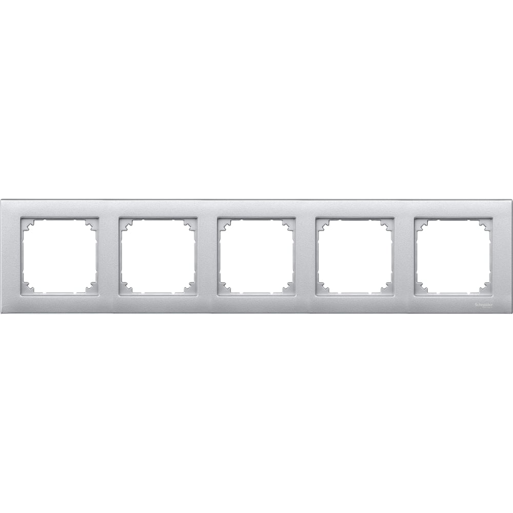 5-ая рамка Systeme Electric Merten SM M-Plan Алюминий SE MTN486560 ...