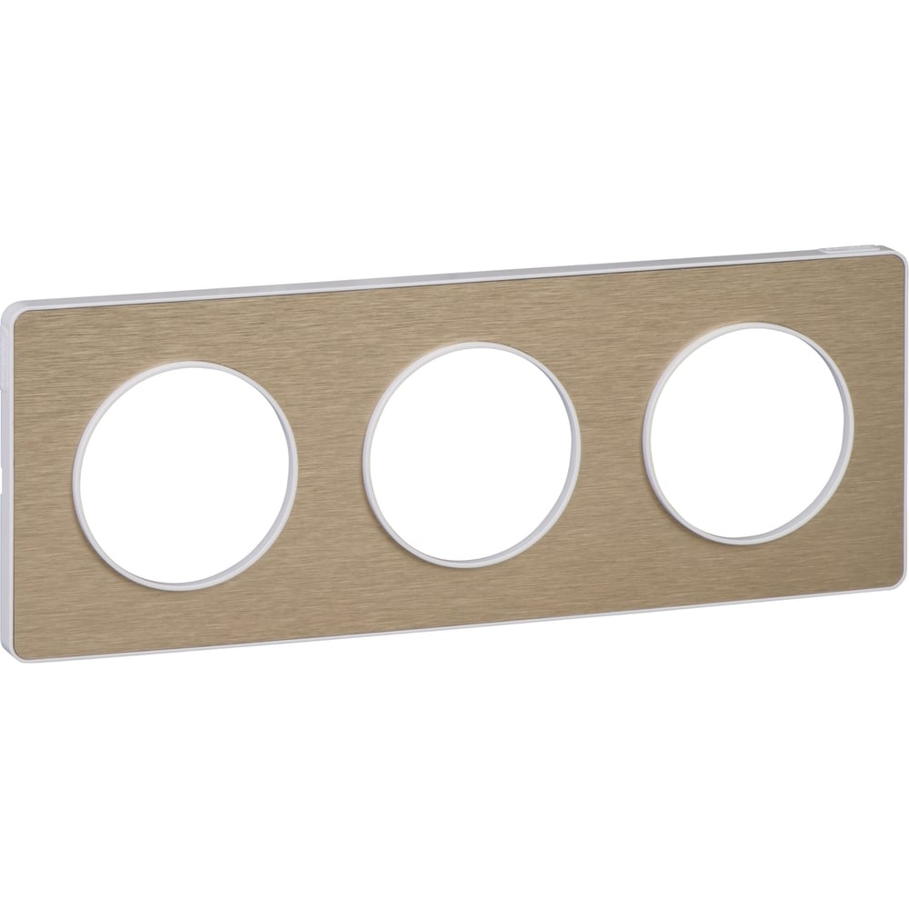 3-ая рамка Schneider Electric Odace Полированная бронза/Бел SE S52P806L ...