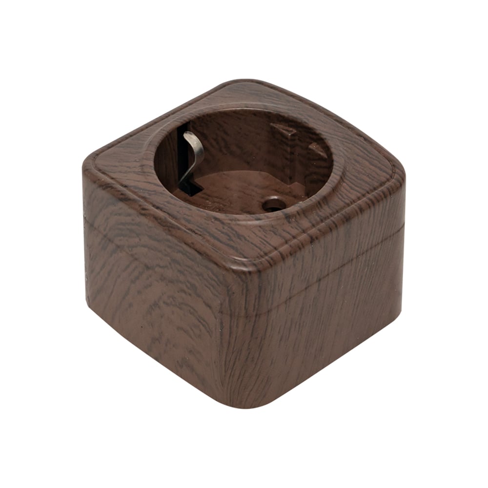 Розетка EKF ОП Минск 1-местная, 16А, с заземлением, тёмное дерево EGR16-028-40 - выгодная цена ...