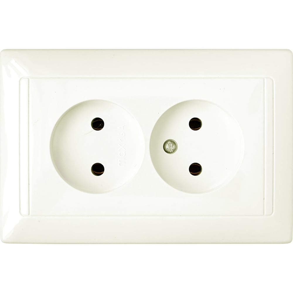 2-местная розетка Bylectrica скрытой установки, серия СТИЛЬ, бежевый ...