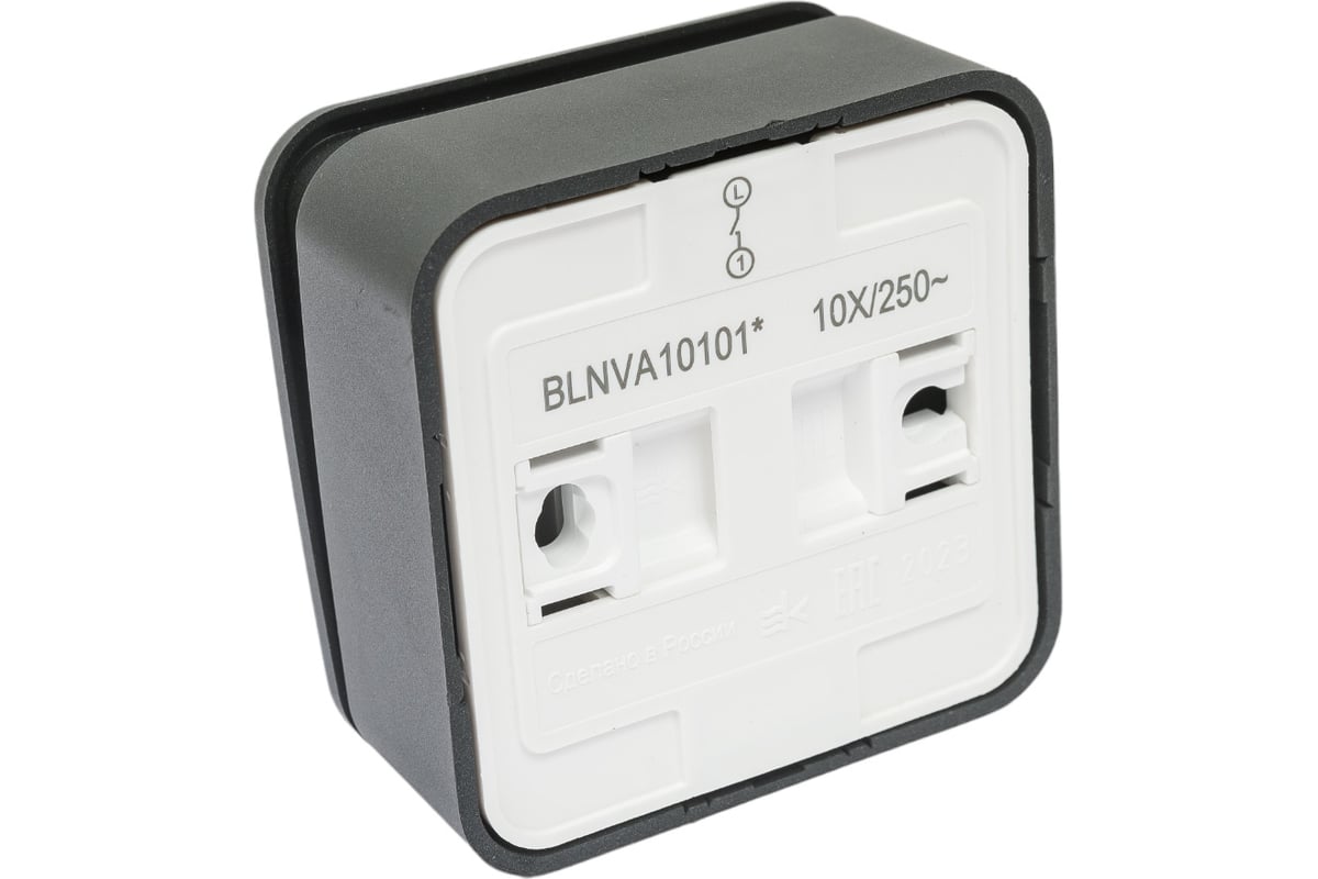 1-клавишный выключатель Systeme Electric Blanca наружный, Антрацит 10А ...