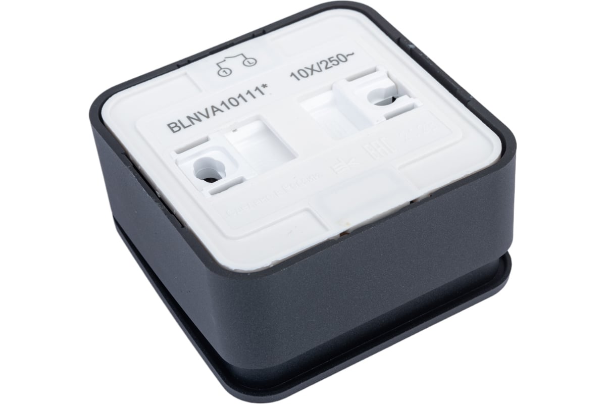 1-клавишный выключатель Systeme Electric Blanca наружный, Антрацит, с ...
