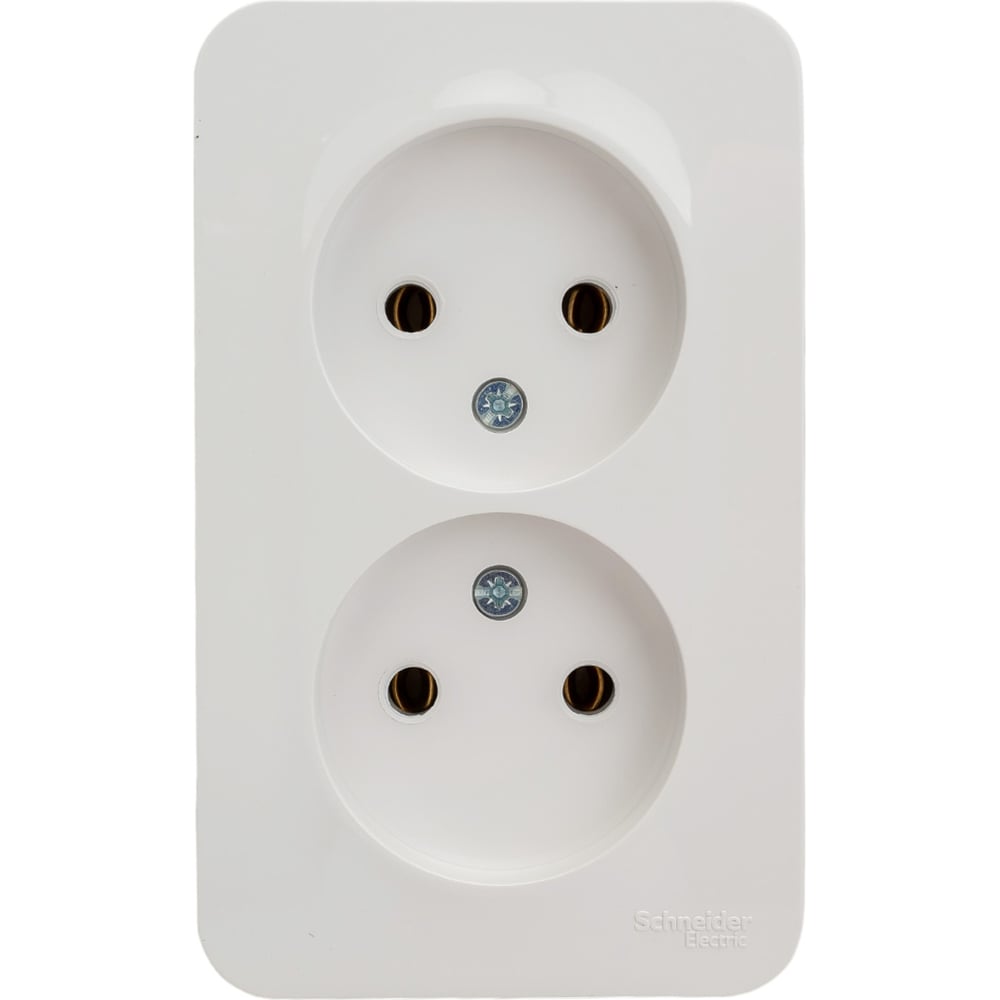 2-ая наружная розетка Systeme Electric Blanca Белый, без заземления ...