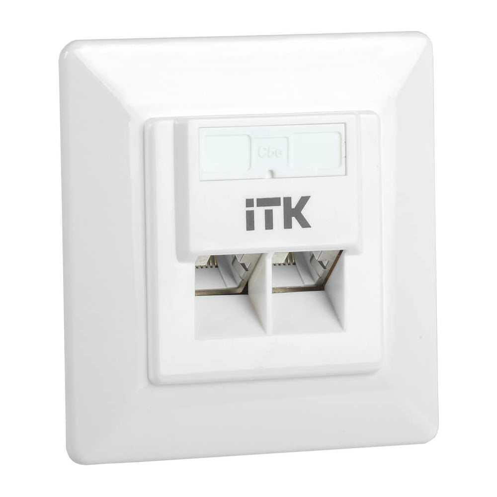 Внутренняя информационная розетка Iek Itk Rj45 кат 6 Utp 2 порта Cs2 1c06u 2 1 выгодная цена