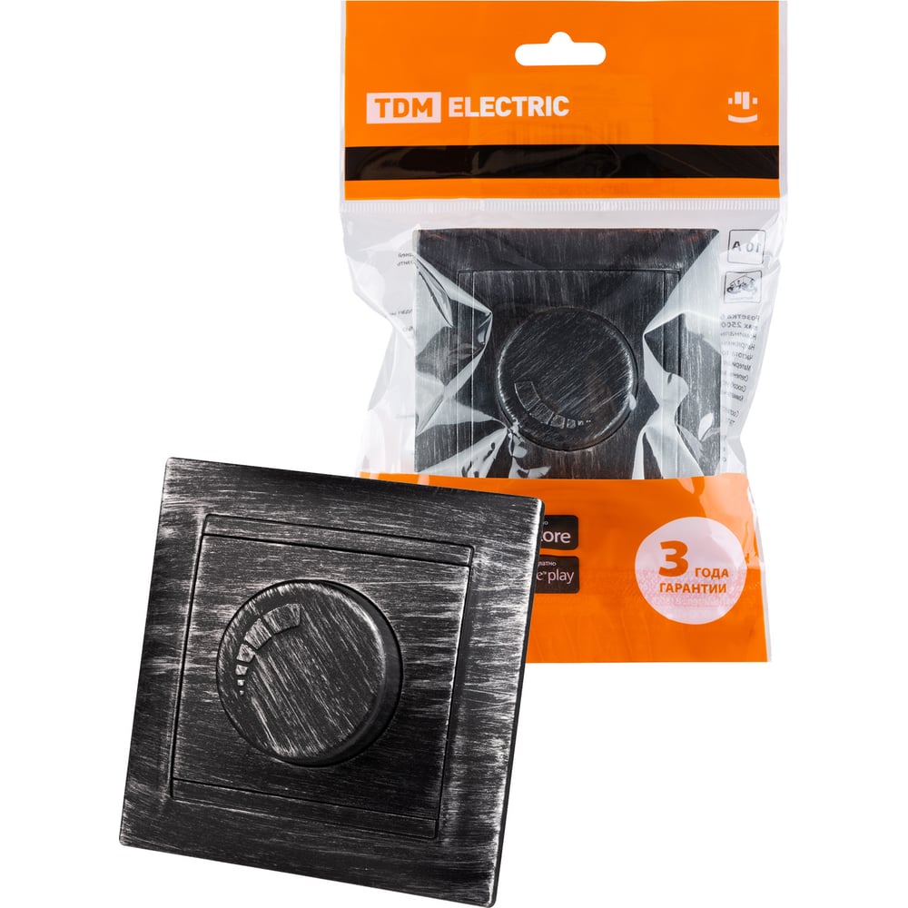 Светорегулятор TDM ELECTRIC RL 300 Вт, старинное серебро, Лама SQ1815 ...