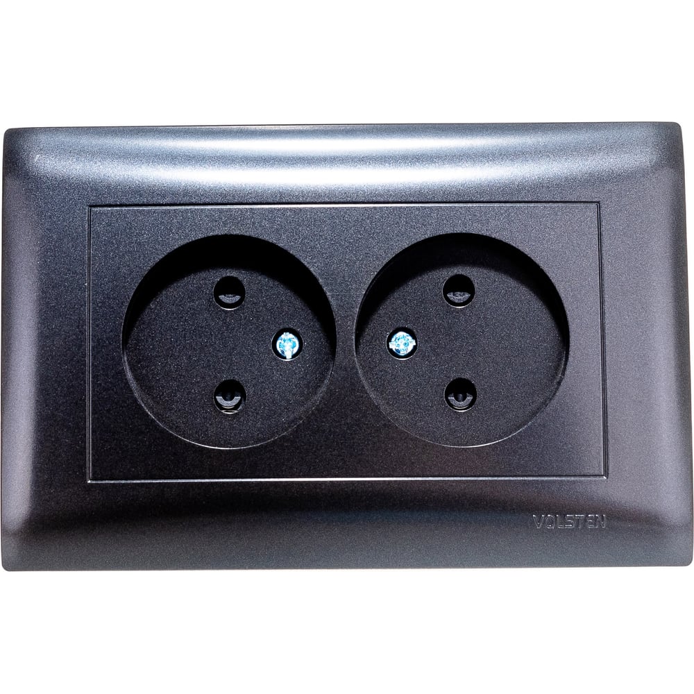 Двухместная розетка Volsten V01-14-R22-S Magenta Nero, 10001 - выгодная ...