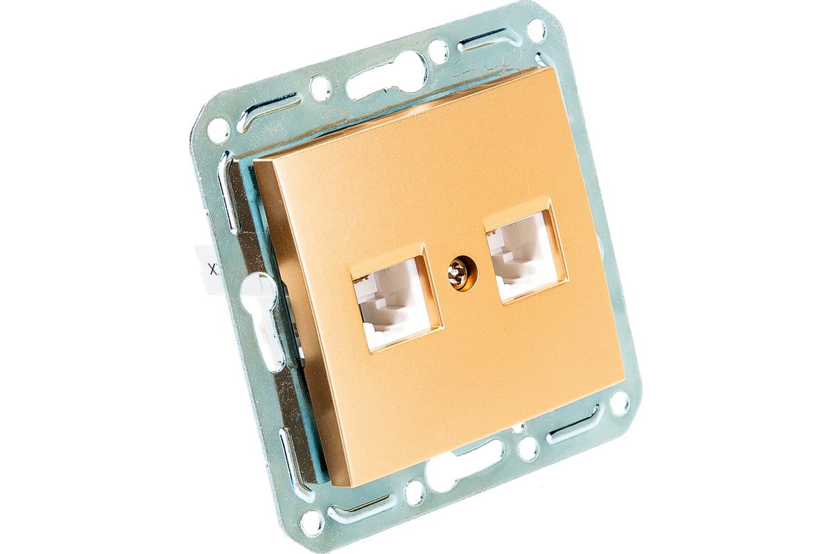 Двухместная розетка Volsten V01-16-F22-M, RJ-11 Magenta Dorado, 10038 ...