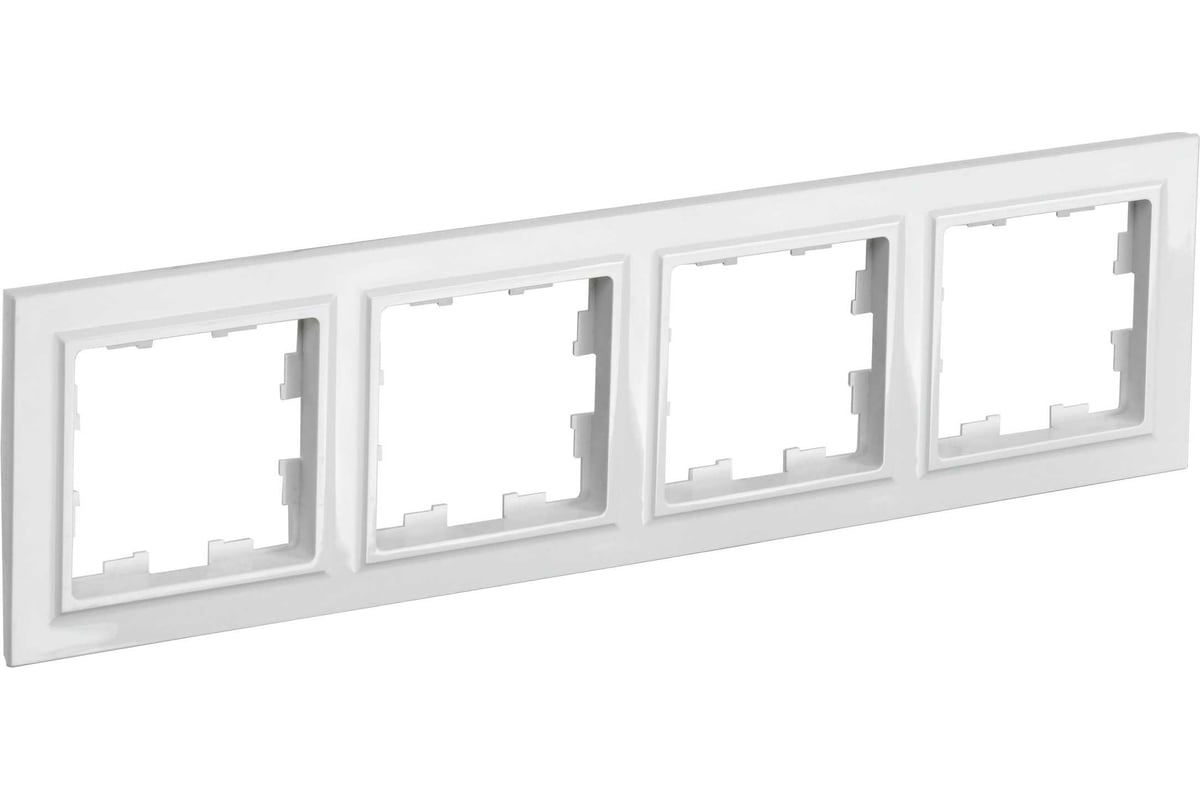 4-местная рамка IEK Brite ру-4-брб белый BR-M42-K01 - выгодная цена, отзывы, характеристики ...