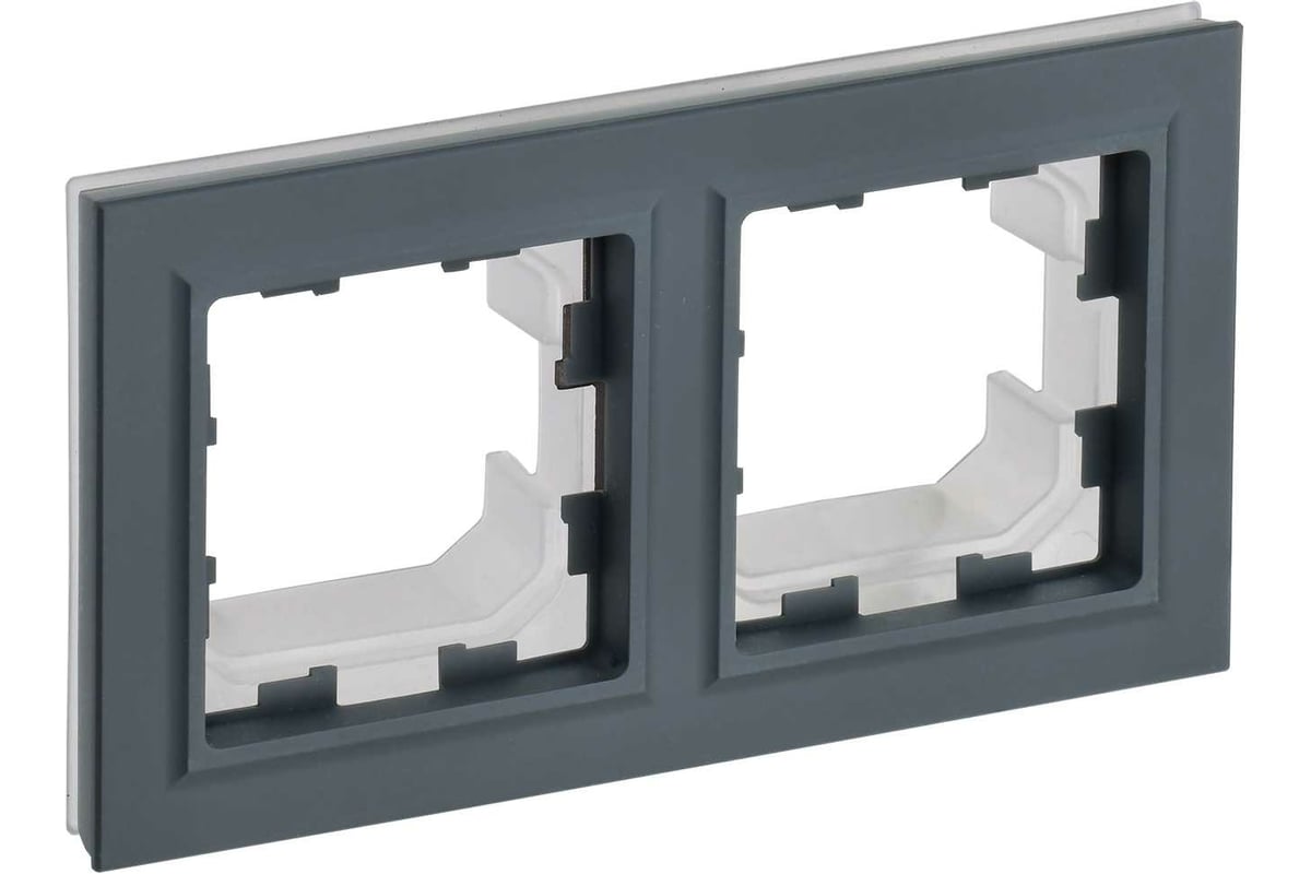2-местная рамка IEK Brite ip44 ру-2-брг-44 графит BR-M22-44-K53 - выгодная цена, отзывы ...