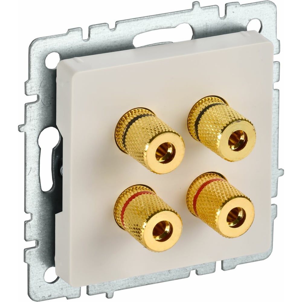 4-местная аудиорозетка IEK Brite ра10-бркр бежевый BR-S40-K10 - выгодная цена, отзывы ...
