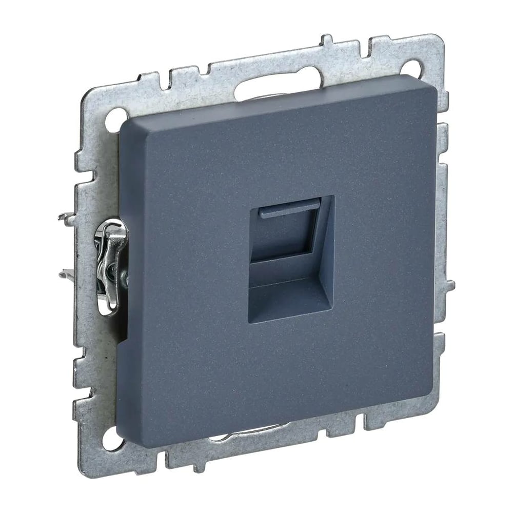 Компьютерная розетка rj45 IEK Brite рк10-брм категория 5e, маренго BR ...