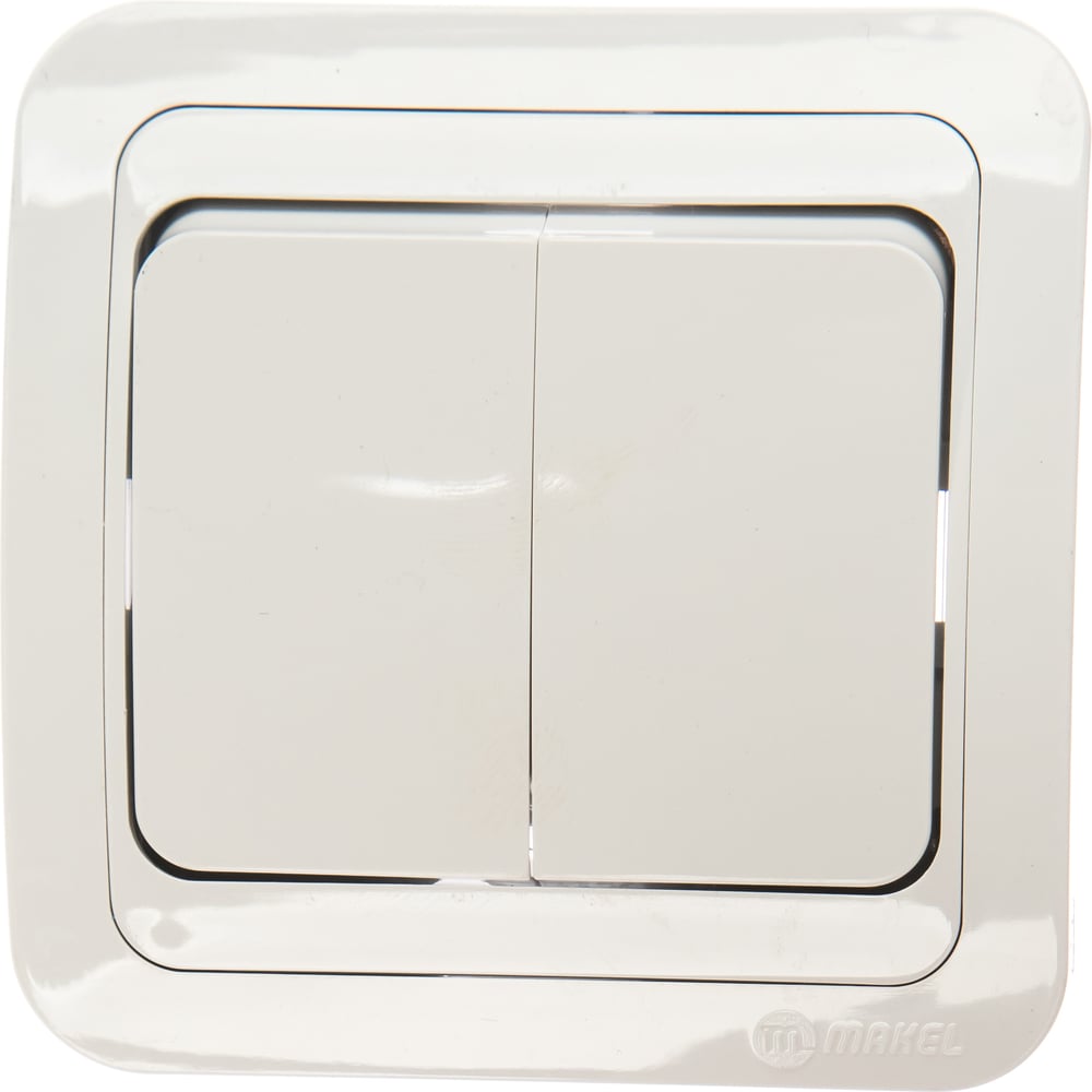 Двухклавишный выключатель, белый Makel Mimoza 12003 - выгодная цена, отзывы, характеристики ...