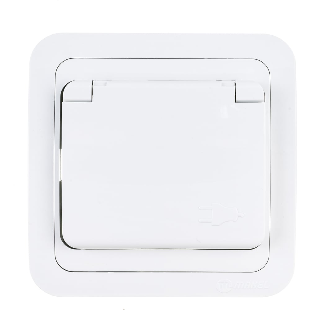 Розетка с крышкой, белая Makel Mimoza 12009 - выгодная цена, отзывы, характеристики, фото ...