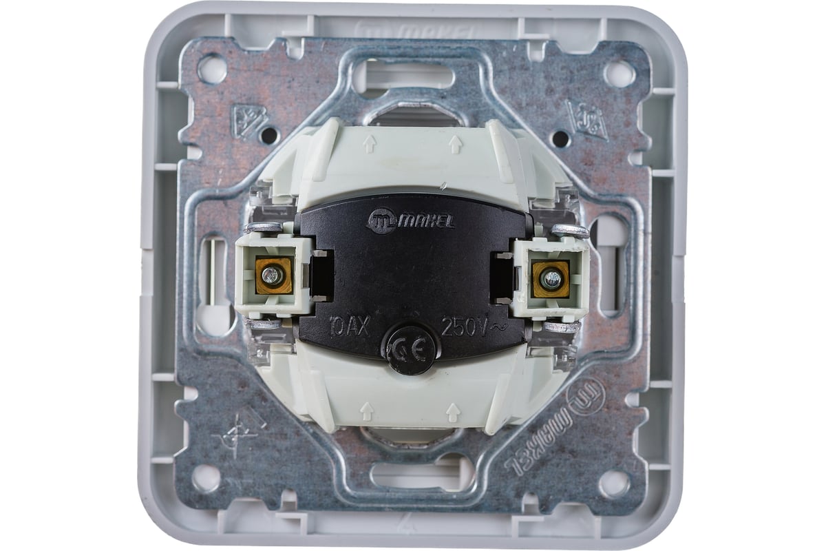 Одноклавишный выключатель с подсветкой, белый Makel Mimoza 12021 - выгодная цена, отзывы ...