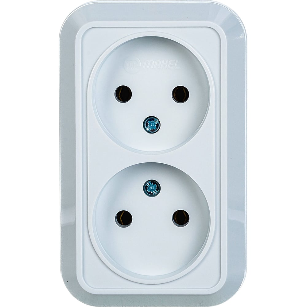 Makel Makel накладная бел. розетка б/з 2-ая 45117 - выгодная цена, отзывы, характеристики, фото ...