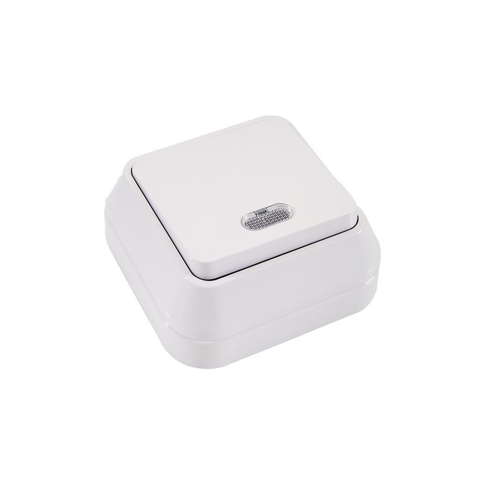 Выключатель Makel белый одноклавишный накладной с подсветкой 45121 - выгодная цена, отзывы ...