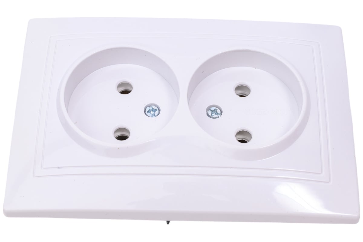 Двойная розетка, белая 2П 10А 250В TDM ELECTRIC Таймыр SQ1814-0013 ...