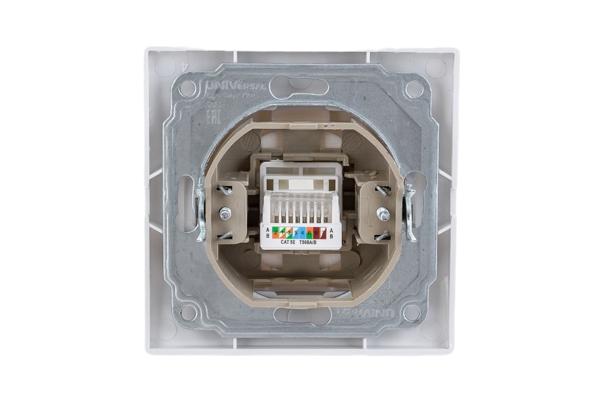 Компьтерная розетка, белая UNIVersal Севиль C0051 - выгодная цена ...