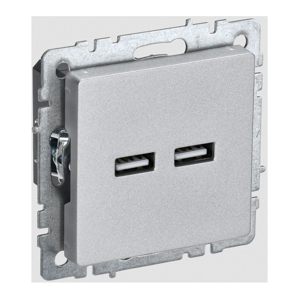 Розетка USB IEK Brite a+a 5в 3,1а рю10-1-бра алюминий BR-U21-D31-K47 - выгодная цена, отзывы ...