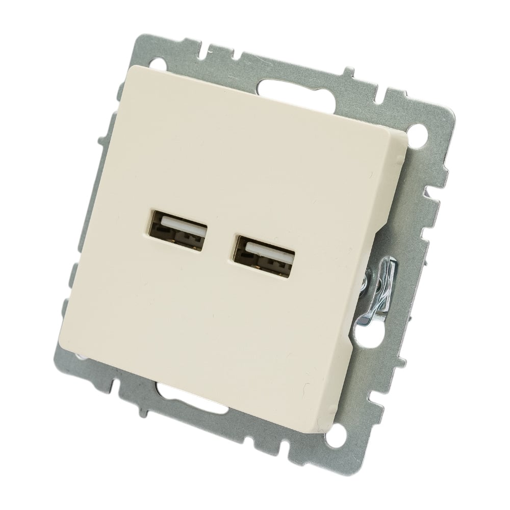 Розетка USB IEK Brite a+a 5в 3,1а рю10-1-бркр бежевый BR-U21-D31-K10 - выгодная цена, отзывы ...