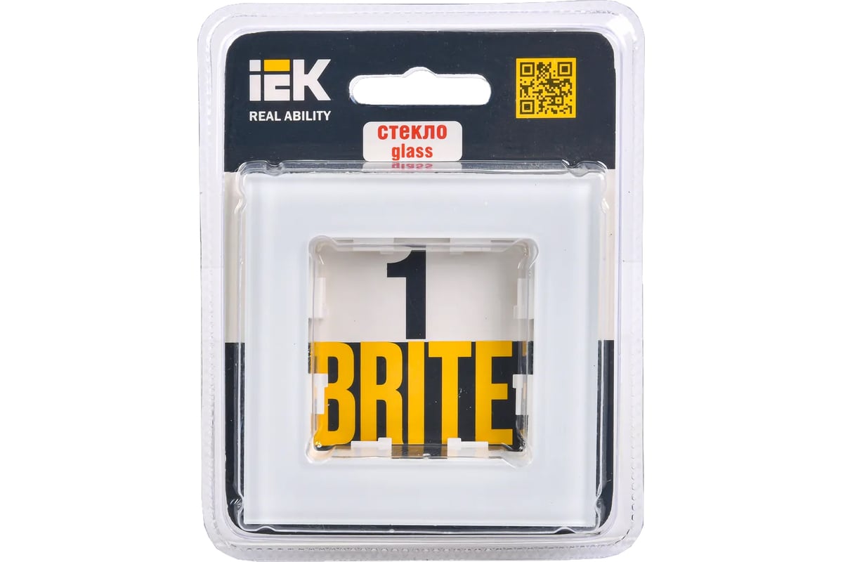 1-местная рамка IEK Brite ру-1-2-брб стекло, белый BR-M12-G-K01 - выгодная цена, отзывы ...