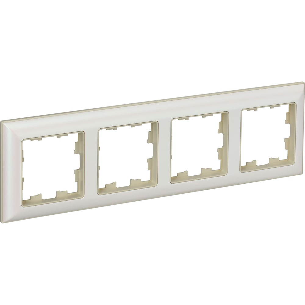 4-местная рамка IEK Brite ру-4-бр бежевый/жемчужный BR-M42-12-1-K10 - выгодная цена, отзывы ...