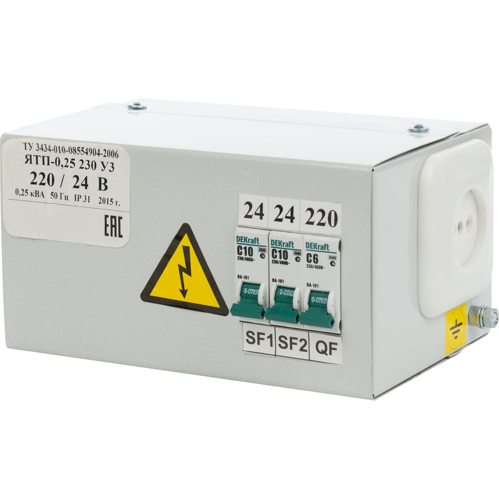 Ящик с понижающим трансформатором МЭК ЭЛЕКТРИКА ятп - 0,25 220/24 (3 авт) (225x150x125) MEC26103 ...