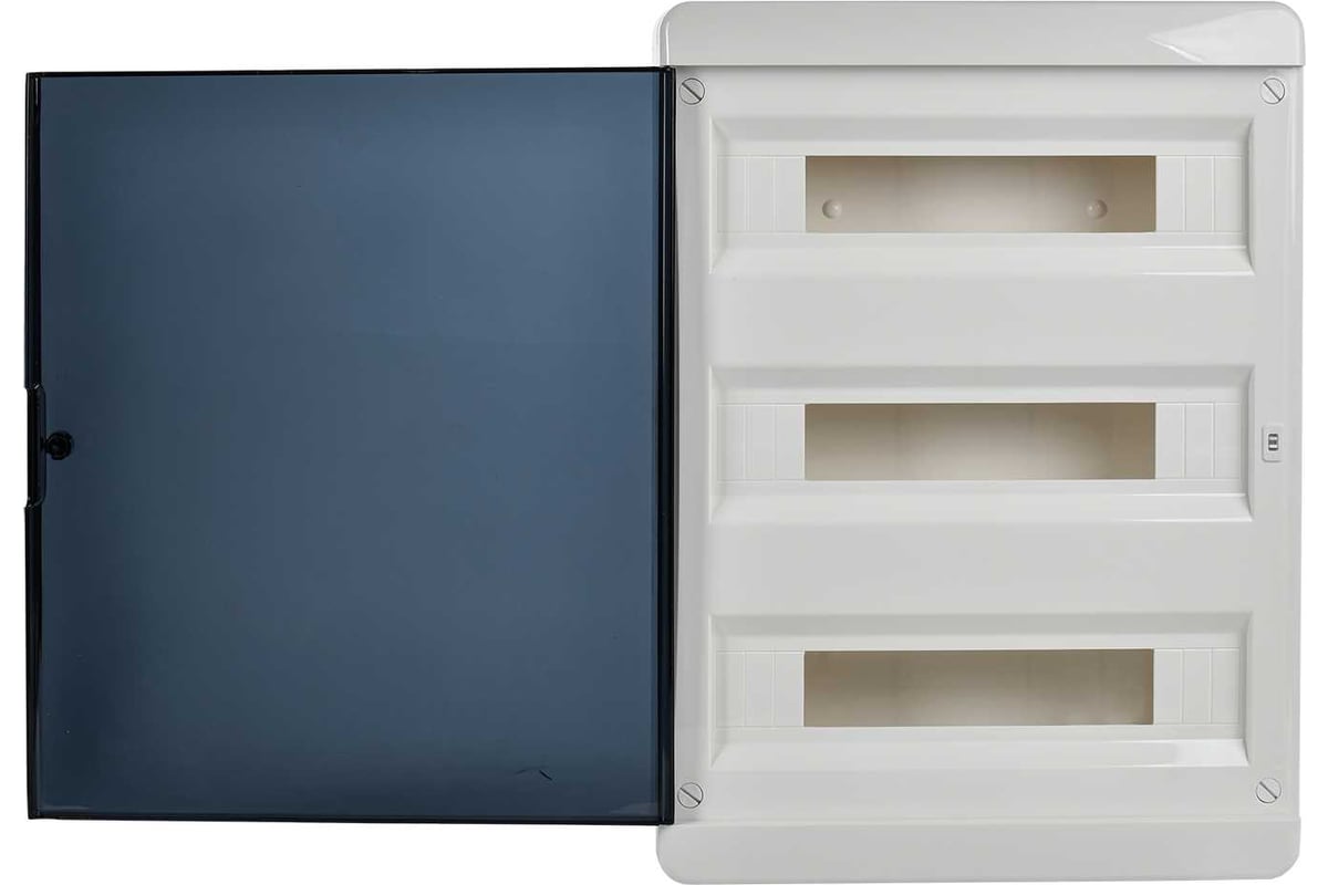 Корпус пластиковый IEK TEKFOR ЩРВ-П-54 IP41 черн. прозр. дверь / BVK 40-54-1 TF5-KP12-V-54-41 ...