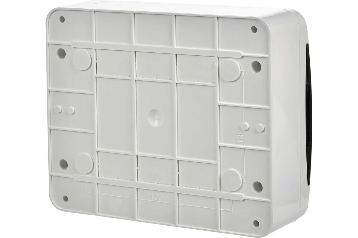 Корпус пластиковый IEK TEKFOR ЩРН-П-12 IP41 черная прозрачная дверь TF5-KP12-N-12-41-K01-K03 ...