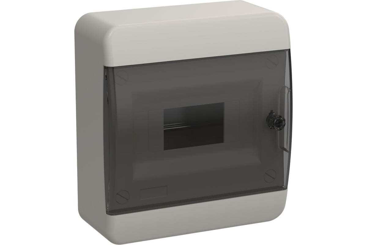 Корпус пластиковый IEK TEKFOR ЩРН-П-8 IP41 черная прозрачная дверь TF5-KP12-N-08-41-K01-K03 ...