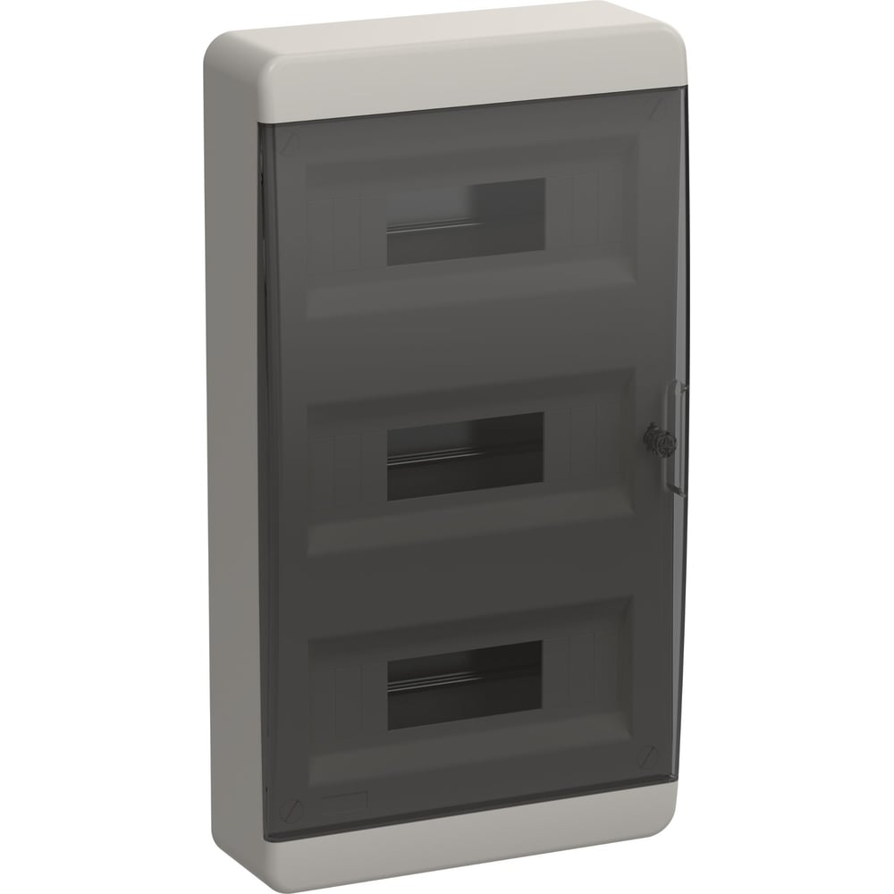 Корпус пластиковый IEK TEKFOR ЩРН-П-36 IP41 черная прозрачная дверь TF5-KP12-N-36-41-K01-K03 ...