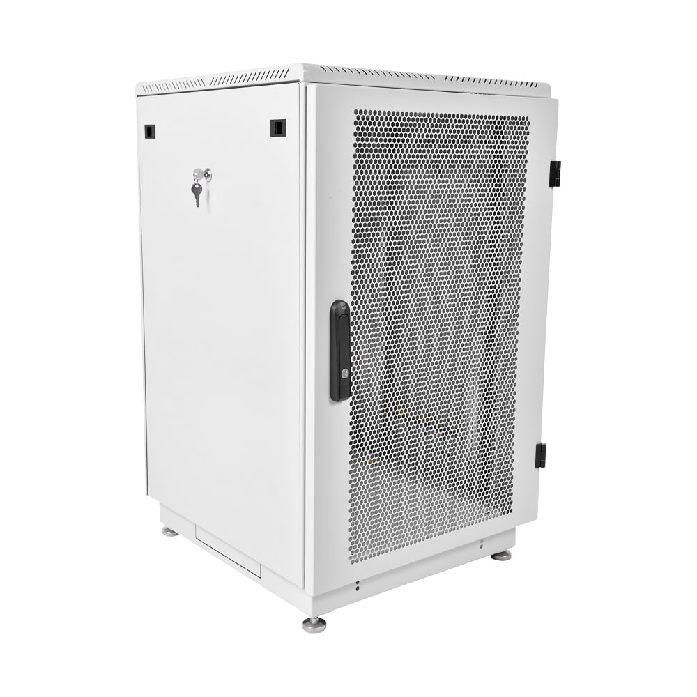 Напольный шкаф ЦМО 27U, 600x800, В=1365мм, 2 двери, перфорация ШТК-М-27 ...