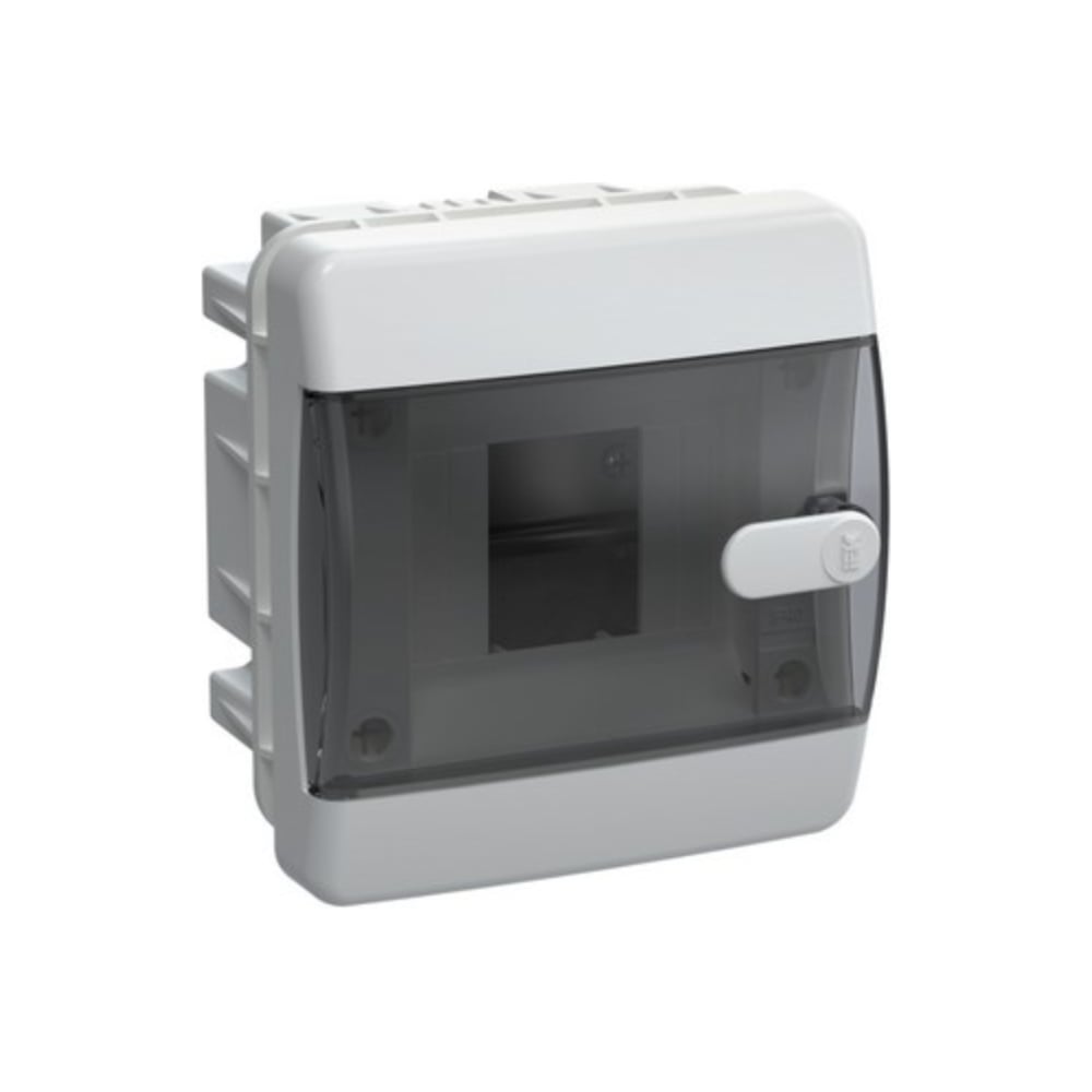 Корпус IEK UNION Compact ЩРВ-П-4 IP41, черная прозрачная дверь, пластиковый UIC-KP12-V-04-41-K01 ...