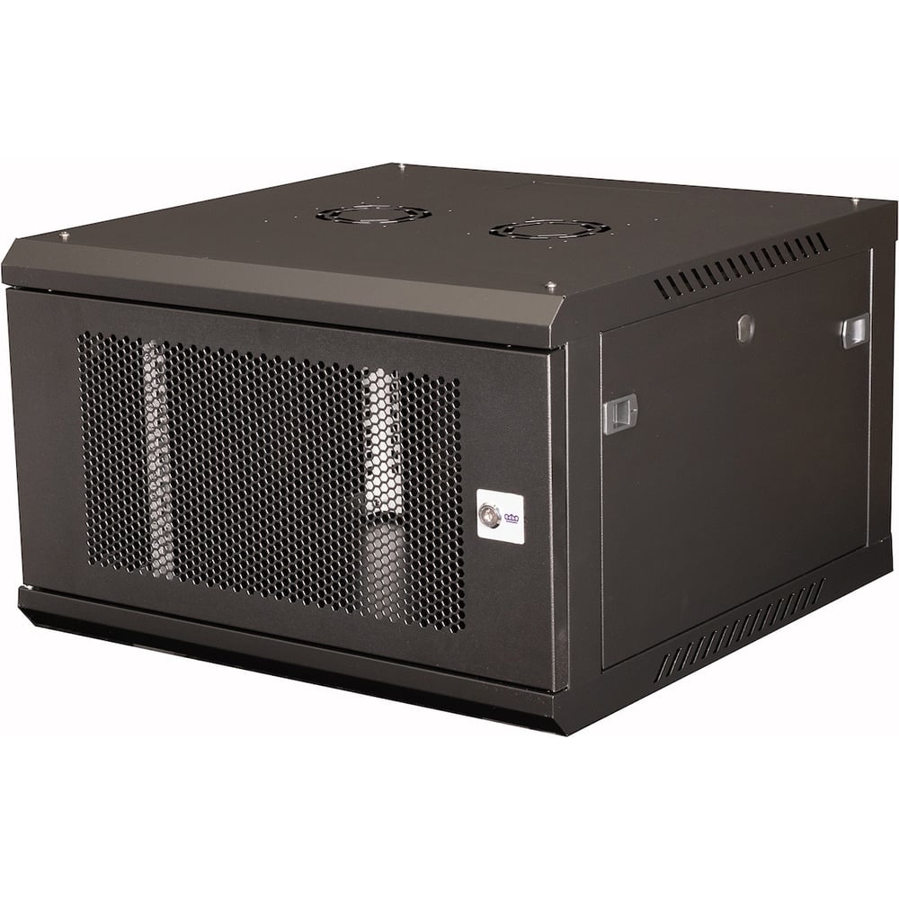 Шкаф 19 телекоммуникационный настенный DATAREX 6U 368x600x600 мм, дверь перфорация, черный DR ...